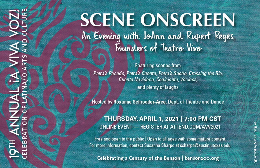 ¡A Viva Voz! “Scene Onscreen” with JoAnn and Rupert Reyes | Teatro Vivo